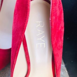 RAYE | Shoes | Raye Gwen Heel Ruby Red Swede Shoes | Poshmark